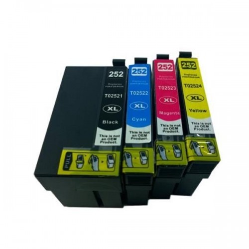EPSON 252XL 252 Ink cartridge BK+C+M+Y Full Set compatible WF3620 3640 ...